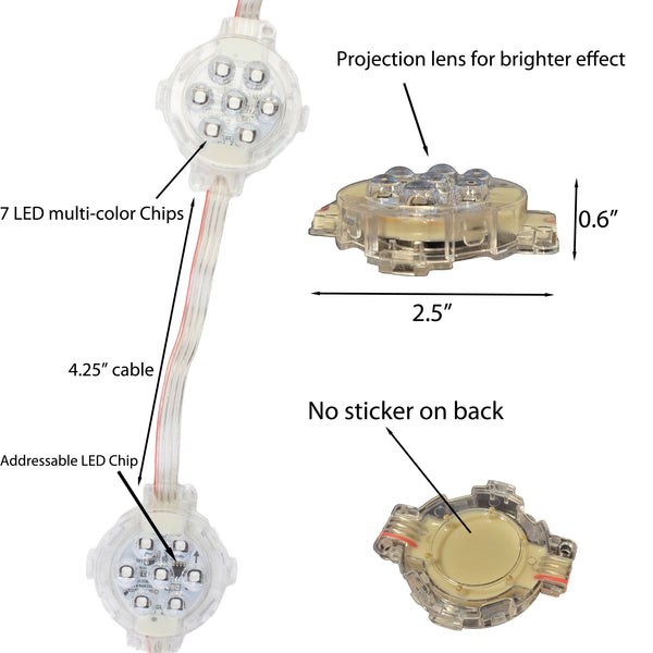 Chase Effect Multi-color Pixel point trim light Series round module ...