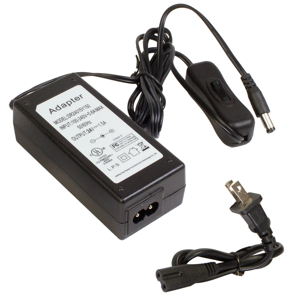 UL Listed 24v 1.5 Amps 36w LED light Power Supply Driver AC adapter ...
