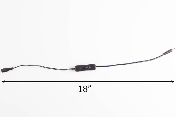 18 AWG DC Toggle Switch Inline On/Off with Heavy Duty Cable & DC Plug ...